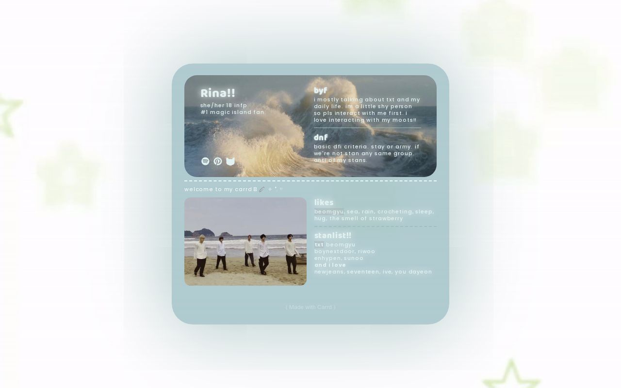 Welcome to Rina's carrd!!